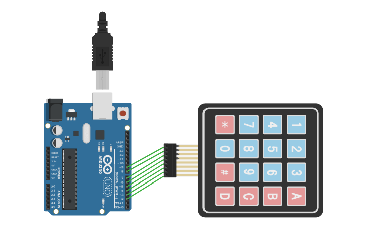 Circuit design keypad - Tinkercad