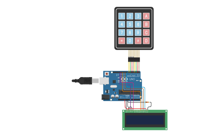 Circuit design Praktikum Membuat Kalkulator - Tinkercad Circuit design Praktikum Membuat Kalkulator - Tinkercad