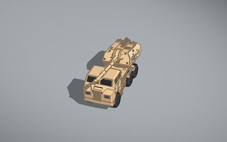 3D design ZTQ-881 [A] Wheeled Self Propelled Howitzer Artillery - Tinkercad