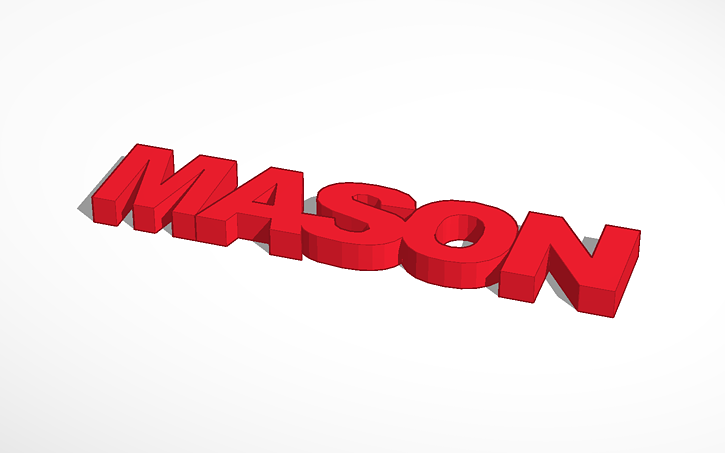 3D design Mason Letters | Tinkercad
