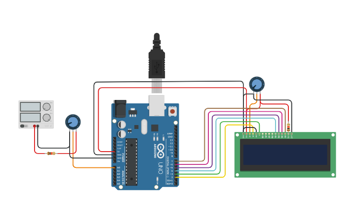 Circuit Design Voltmeter Using Arduino Tinkercad 1235