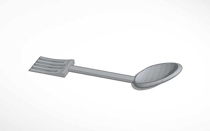 3D design spork - Tinkercad