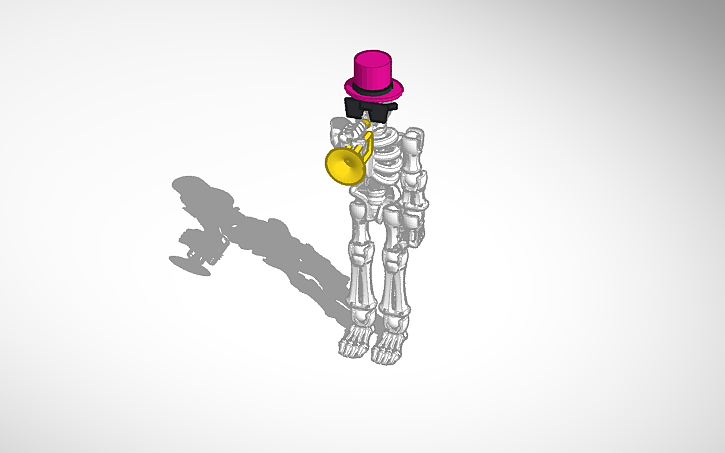 3D design spoopy scary skeleton | Tinkercad