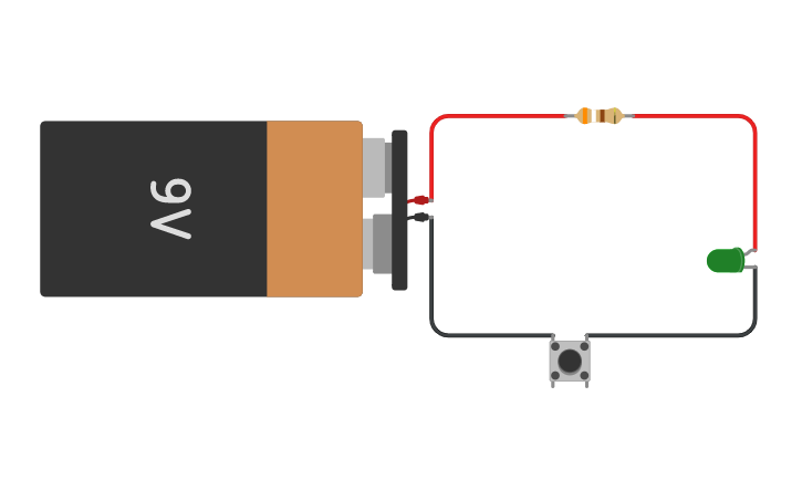 Circuit Design Pulsador Con Pila Tinkercad
