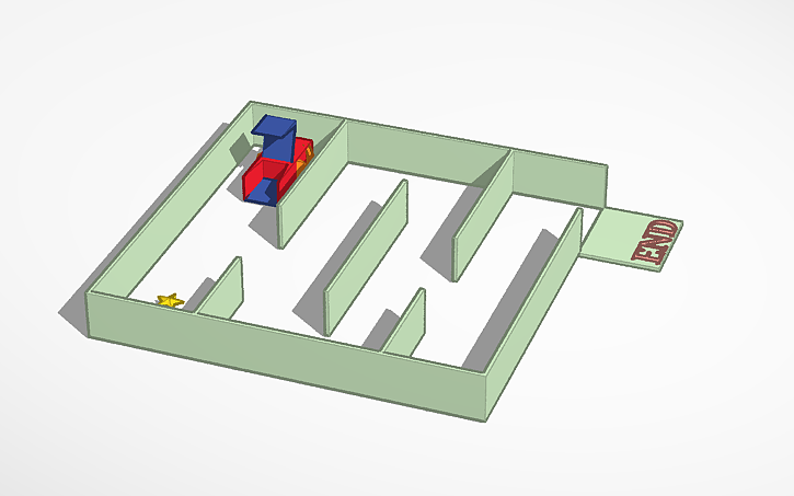 3D design Copy of Robot Challenge - Maze - Tinkercad
