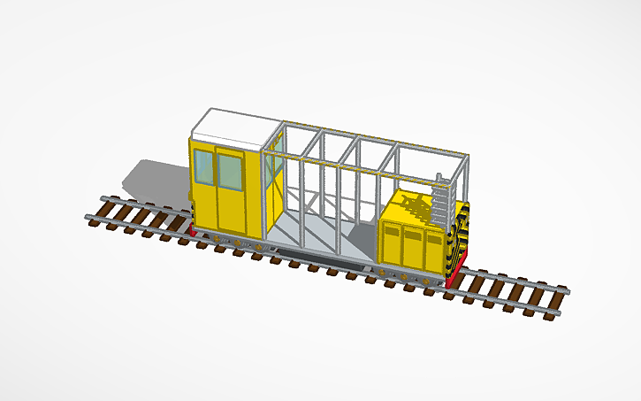 3D design Narrow Gauge Diesel Locomotive 4 - Tinkercad