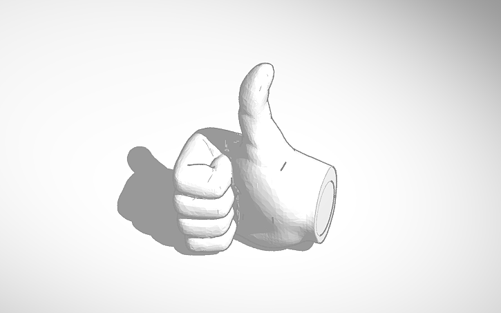 3D design thumbs up - Tinkercad