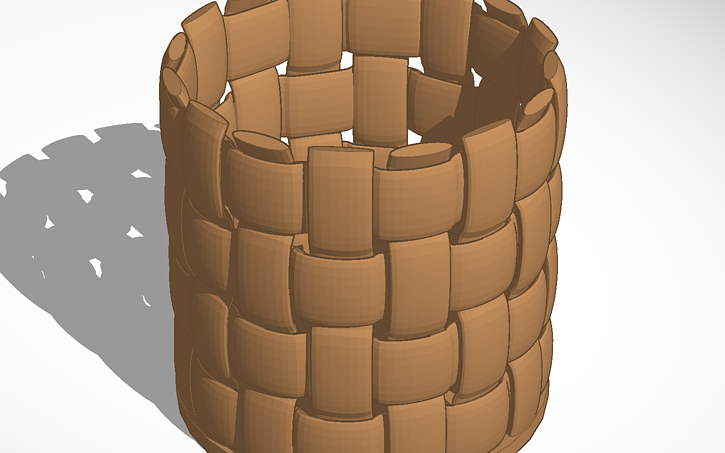 3D design small basket - Tinkercad