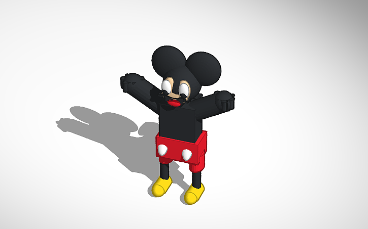 3D design mickey mouse - Tinkercad