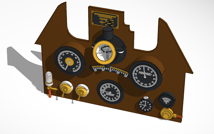 3D design Instrument Panel Build for Sopwith Camel Project - Tinkercad