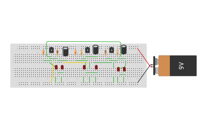 Circuit design Super LED Chaser Circuit | Tinkercad