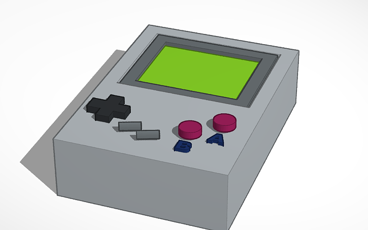 3D design Game Boy - Tinkercad