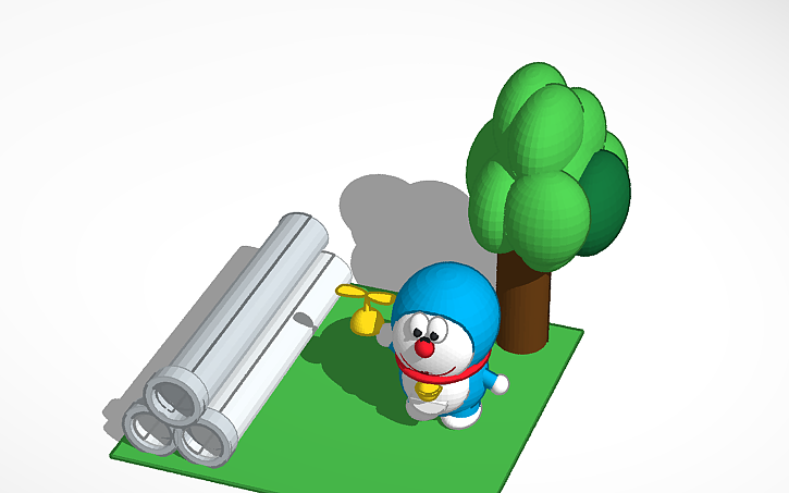 3D design doraemon - Tinkercad