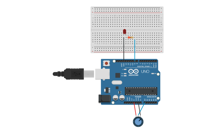 Circuit design 11a_Analog In_Out Serial - Tinkercad