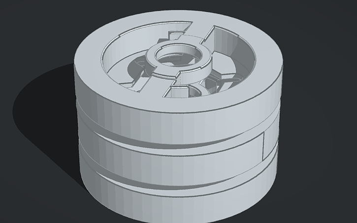 3D design Metal Wheel temp tested and works - Tinkercad