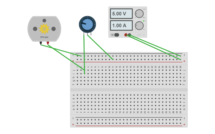 Circuit Design Motor Con Potenciometro Tinkercad