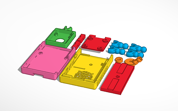 3D design Case PI-4 - Tinkercad