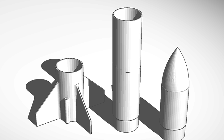 3D design Day 18 - Tricolor rocket - Tinkercad