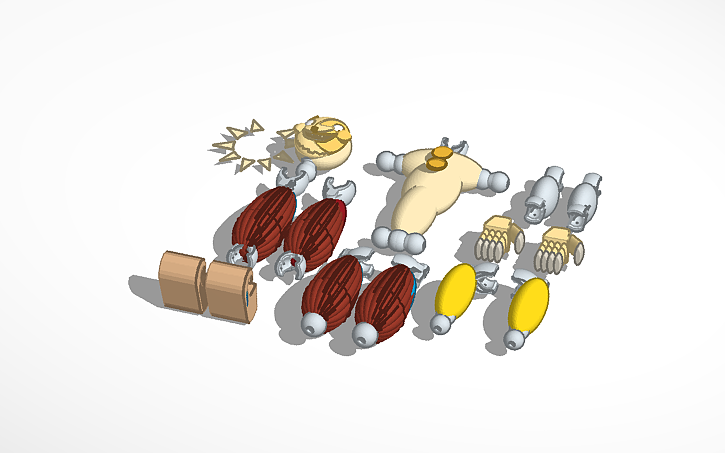 3D design poseable sundrop - Tinkercad