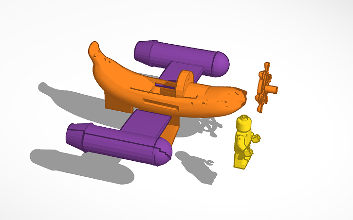 3D design Banana Boat (Lego) - Tinkercad