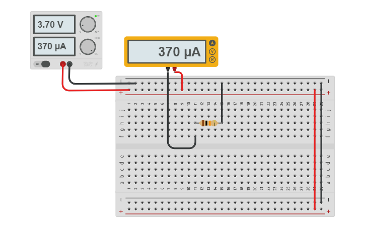 Circuit design Figura 1. Circuito con fuente variable - Tinkercad