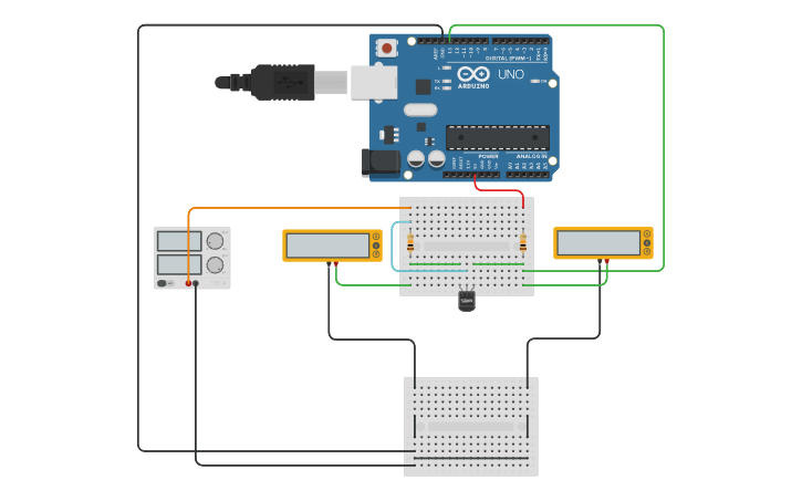 Circuit design Simple Logic level shifter diagram - Tinkercad
