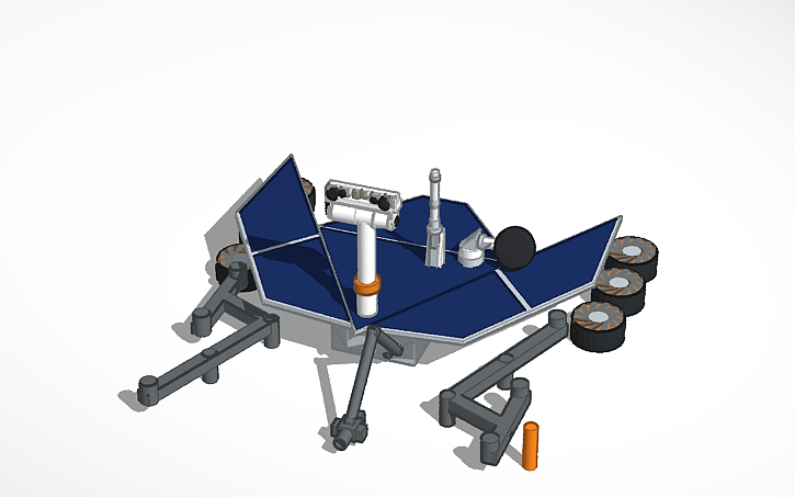 3D design opportunity rover with printable and movable parts - Tinkercad