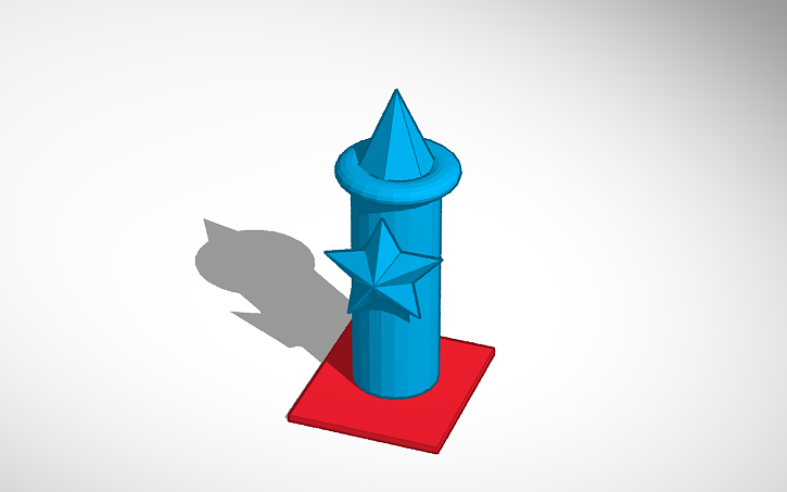 3D design Statue of Liberty's Torch - Tinkercad