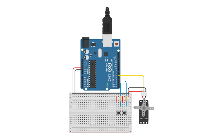 Circuit design Exercício 2 - Servo - Tinkercad