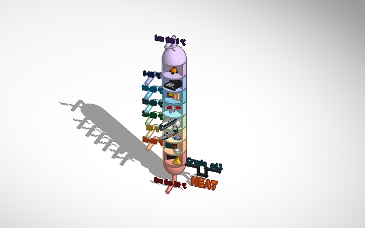 3D design Oil distillation tower - Tinkercad