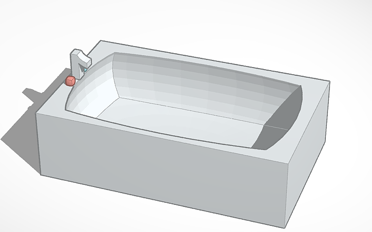 3D design Bath Tub - Tinkercad