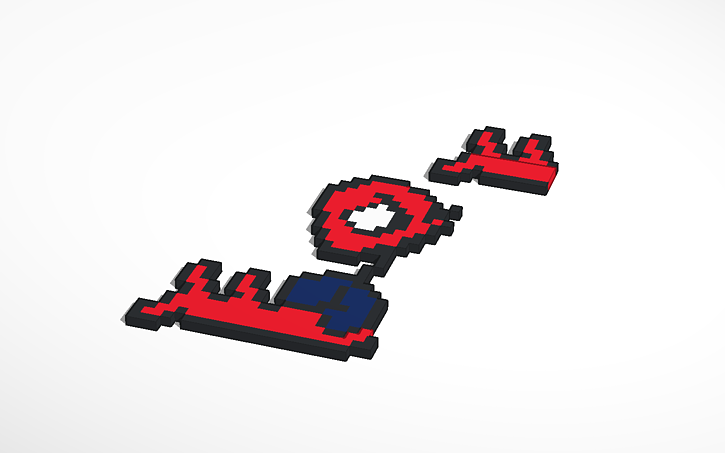 3D design 8 Bit Spider-Man (incomplete) | Tinkercad