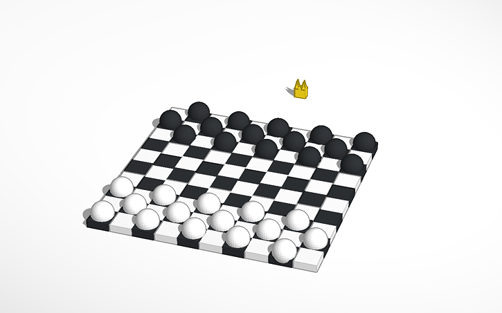 3D design Checkers | Tinkercad