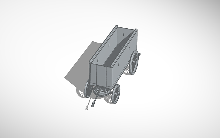 3D design Fowler B5 Armoured with 1901 wagon - Tinkercad
