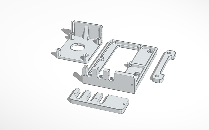 3D design Raspberry Pi 2020 Extrusion Mount Kit (with Cover) - Tinkercad