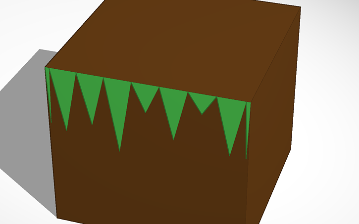3D design Minecraft Dirt Block - Tinkercad