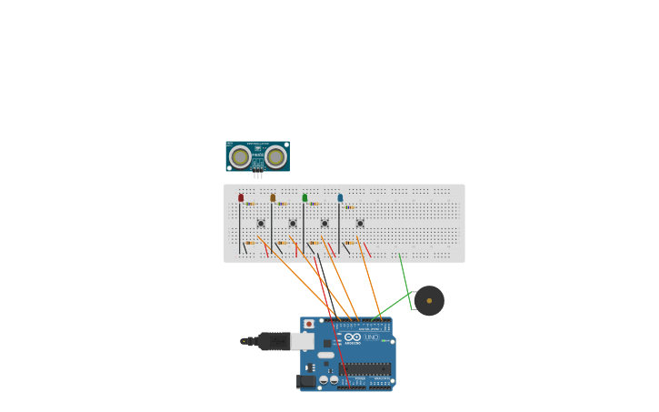 Circuit design simon says game - Tinkercad