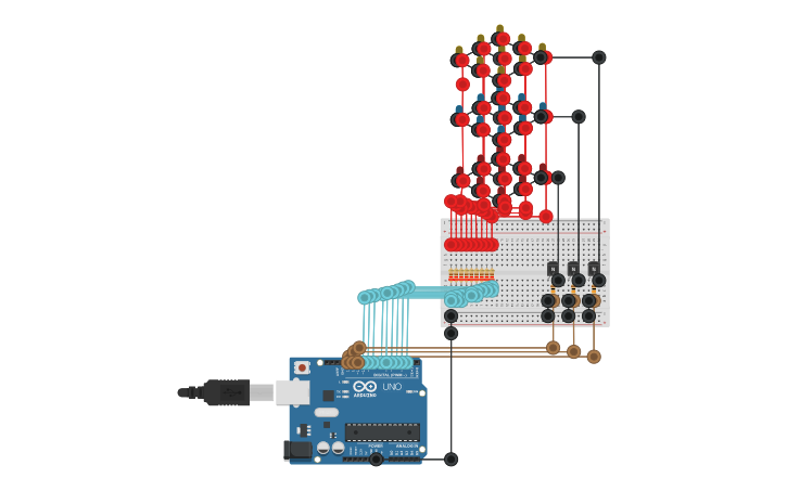 Circuit design Cubo led 3x3x3 - Tinkercad