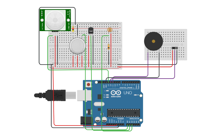 Circuit design Mecha Home Automation Project - Tinkercad