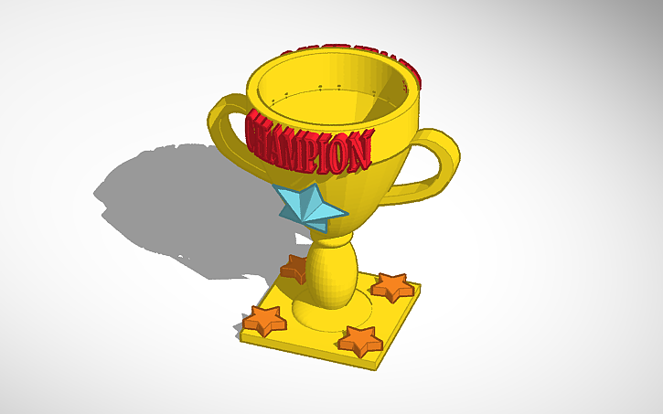 3D design CHAMPION CUP - Tinkercad