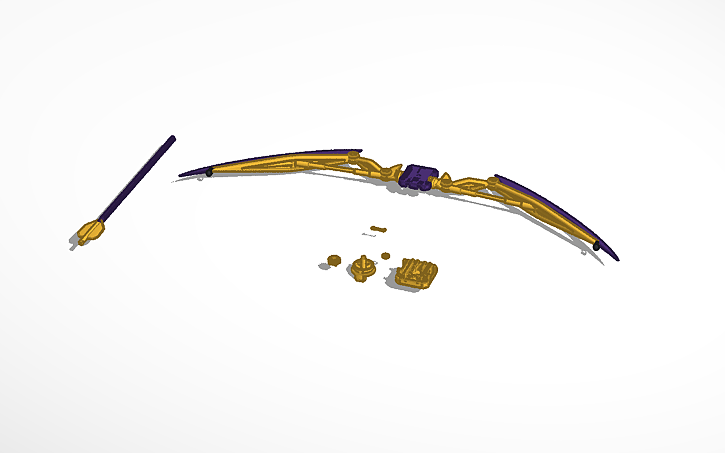 3D design bow launcher for artemis/apollo/aether beyblade - Tinkercad