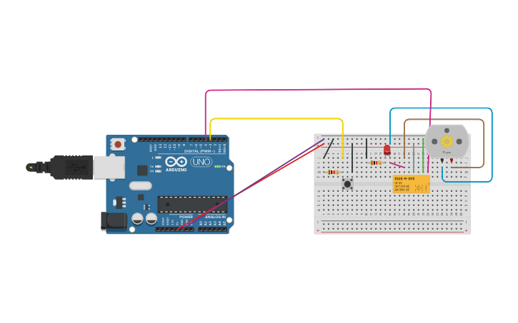 Circuit Design Motor Fan Tinkercad