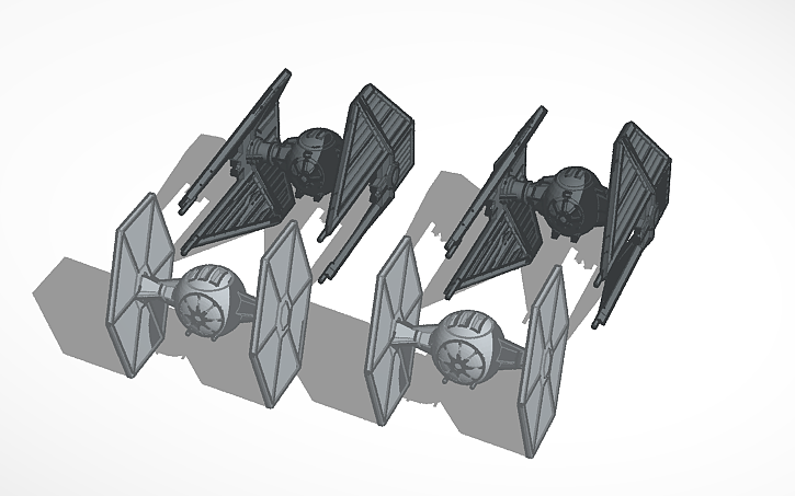 3D design Tie fighter + Interceptor Tie | Tinkercad