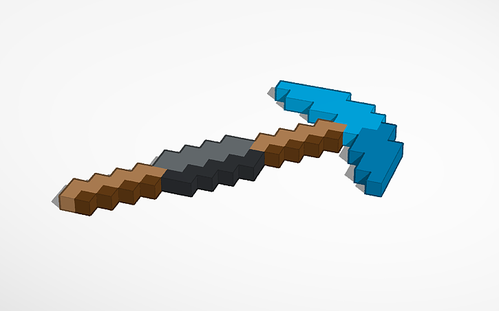 3D design pickaxe simple - Tinkercad