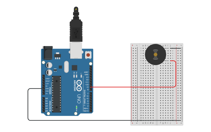 Circuit Design Buzzer Tinkercad
