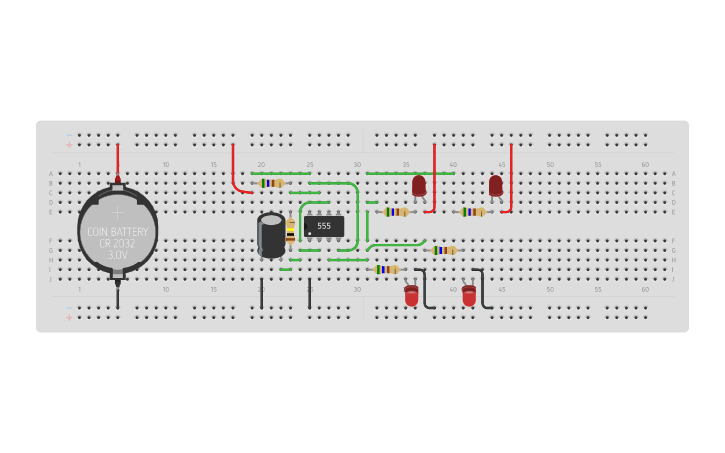 Circuit Design 555 Timer Led Flasher Circuit Tinkercad