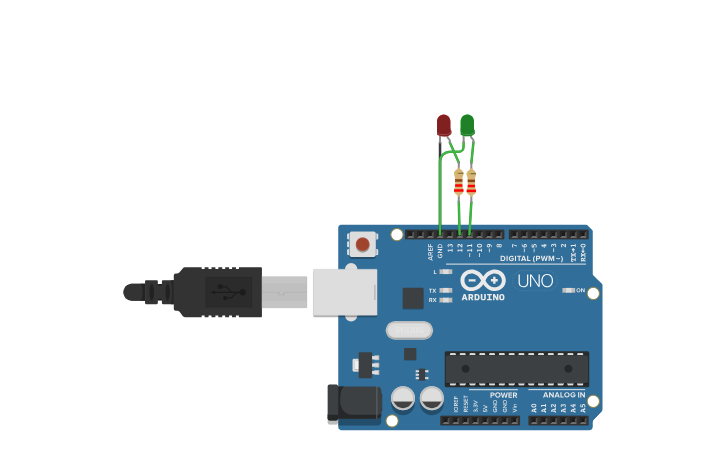 Circuit design Arrow-Path - Tinkercad