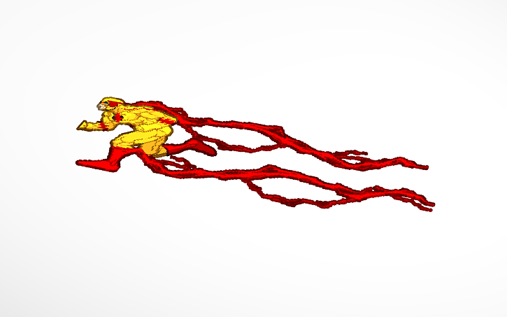 3D design Reverse Flash - Pixel Art - Tinkercad