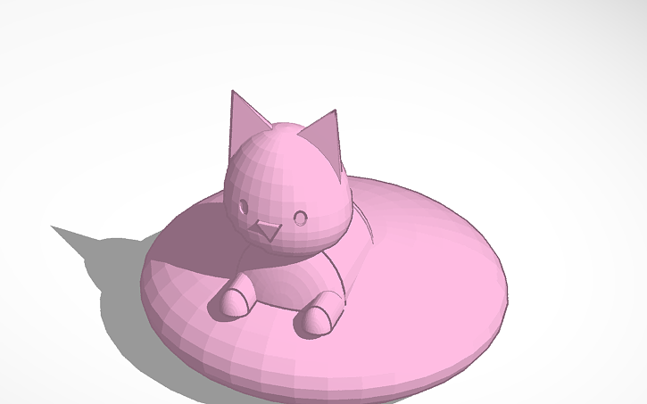 3D design cute kitty - Tinkercad
