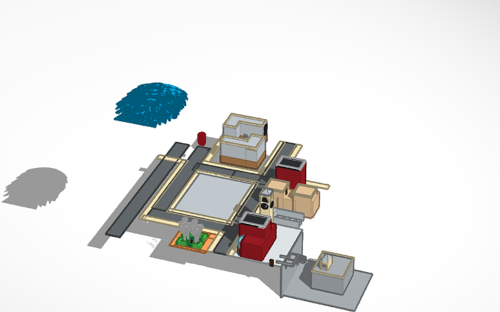 3D design tilted towers - Tinkercad